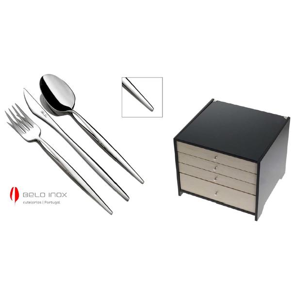 FAQUEIRO 130 PCS SPIRIT COM ESTOJO BELO INOX | Faqueiros | Brincoloiça